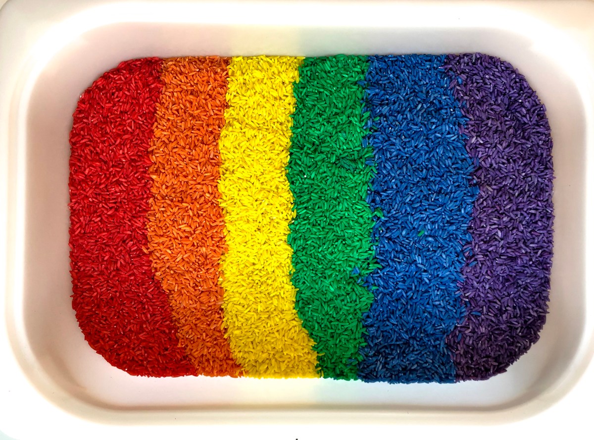 Easy DIY Rainbow Rice – Coffee & Spit Up
